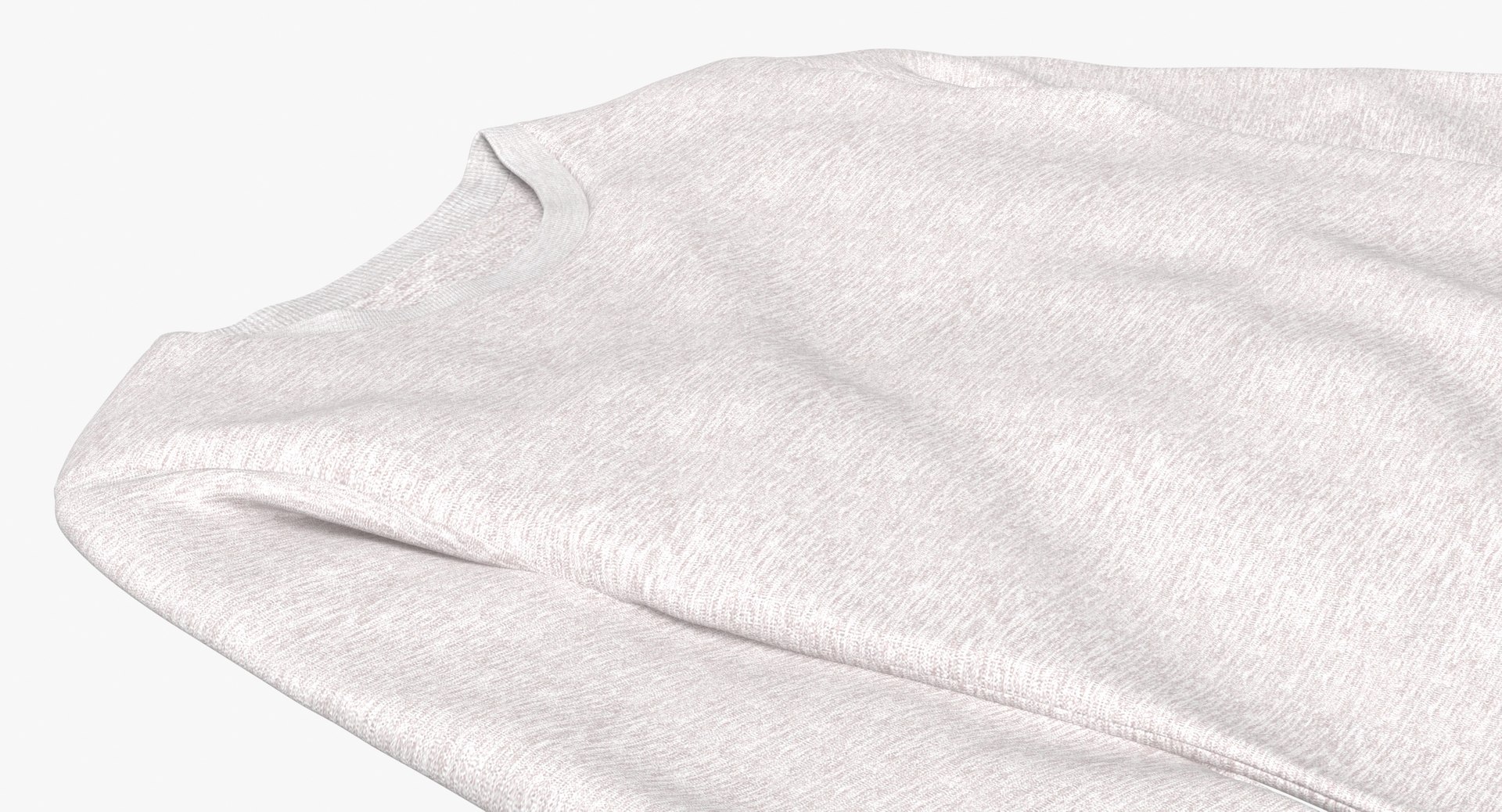 3D Long Sleeve Flat Male Crew Neck Pose 01 White Blank And Branded ...