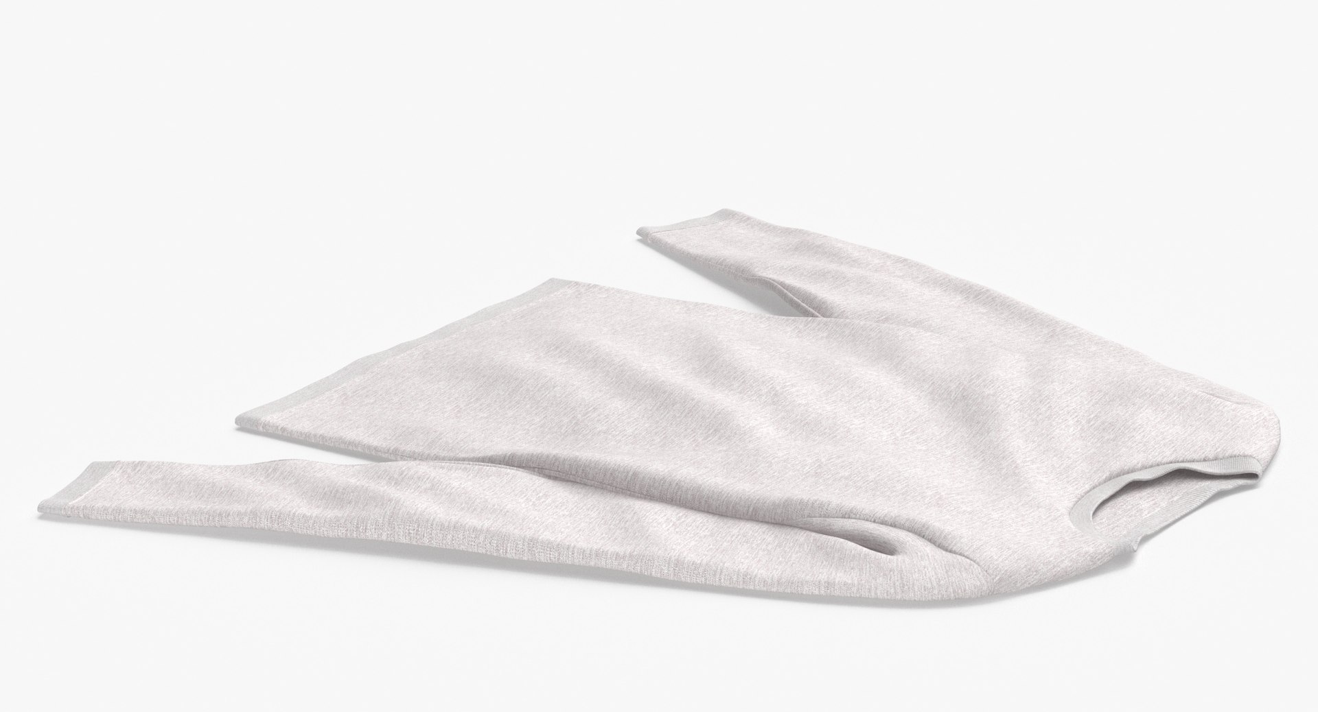 3D Long Sleeve Flat Male Crew Neck Pose 01 White Blank And Branded ...