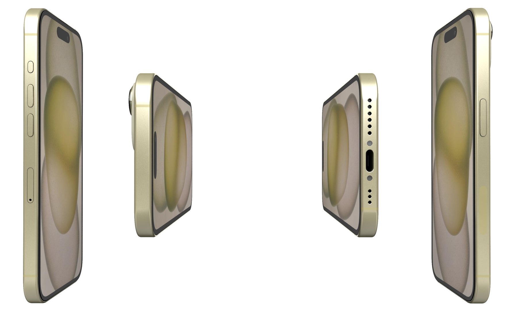 Apple IPhone 15 Yellow Model - TurboSquid 2130486