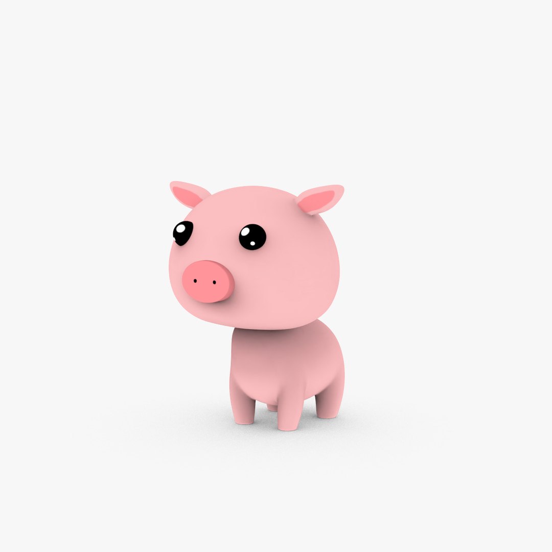 3D Cartoon Pig v001 character - TurboSquid 2098641