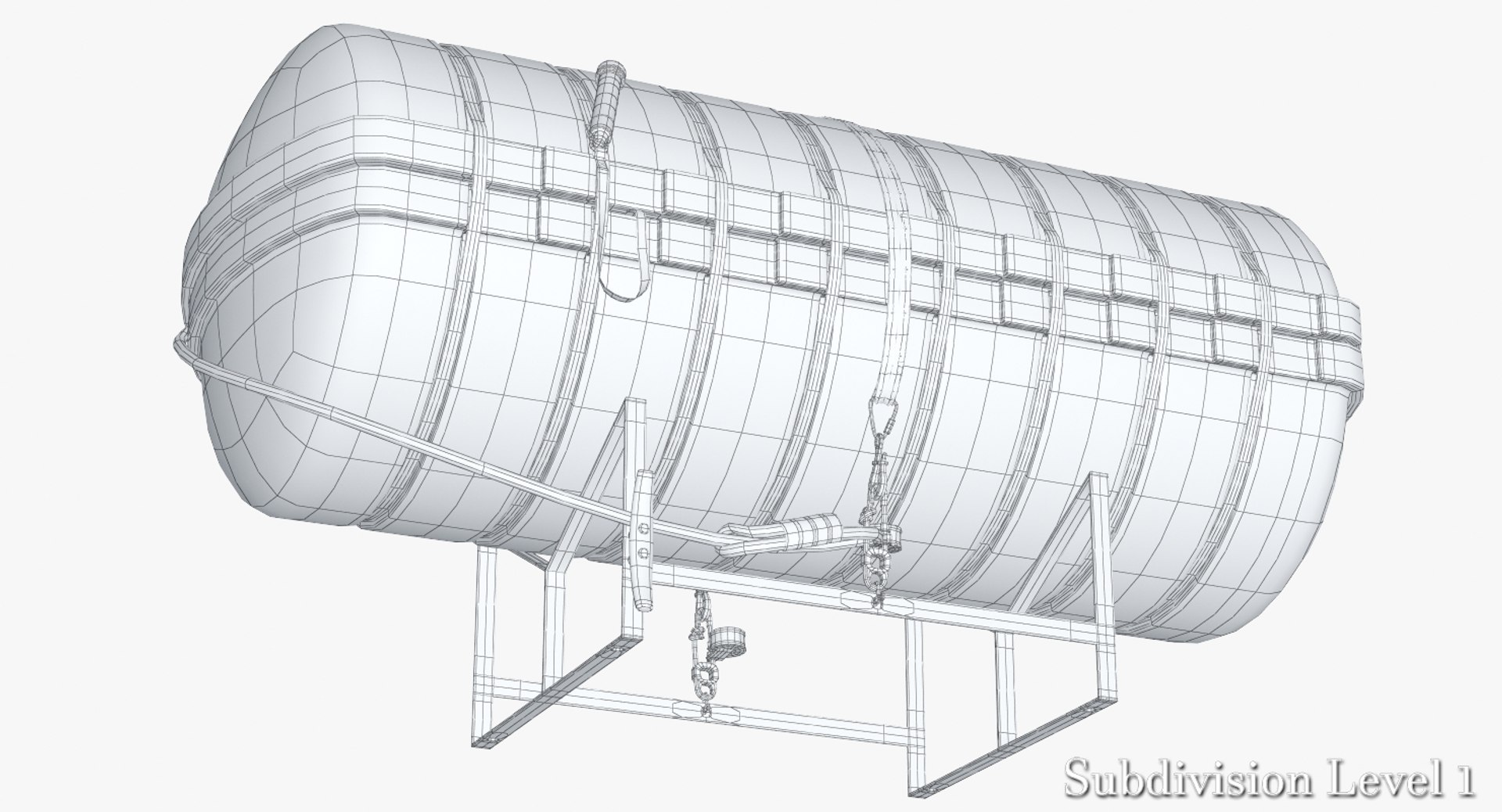 3d Life Raft Container Model