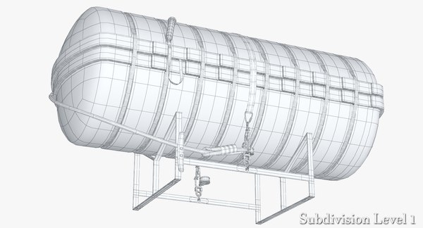 3d life raft container model