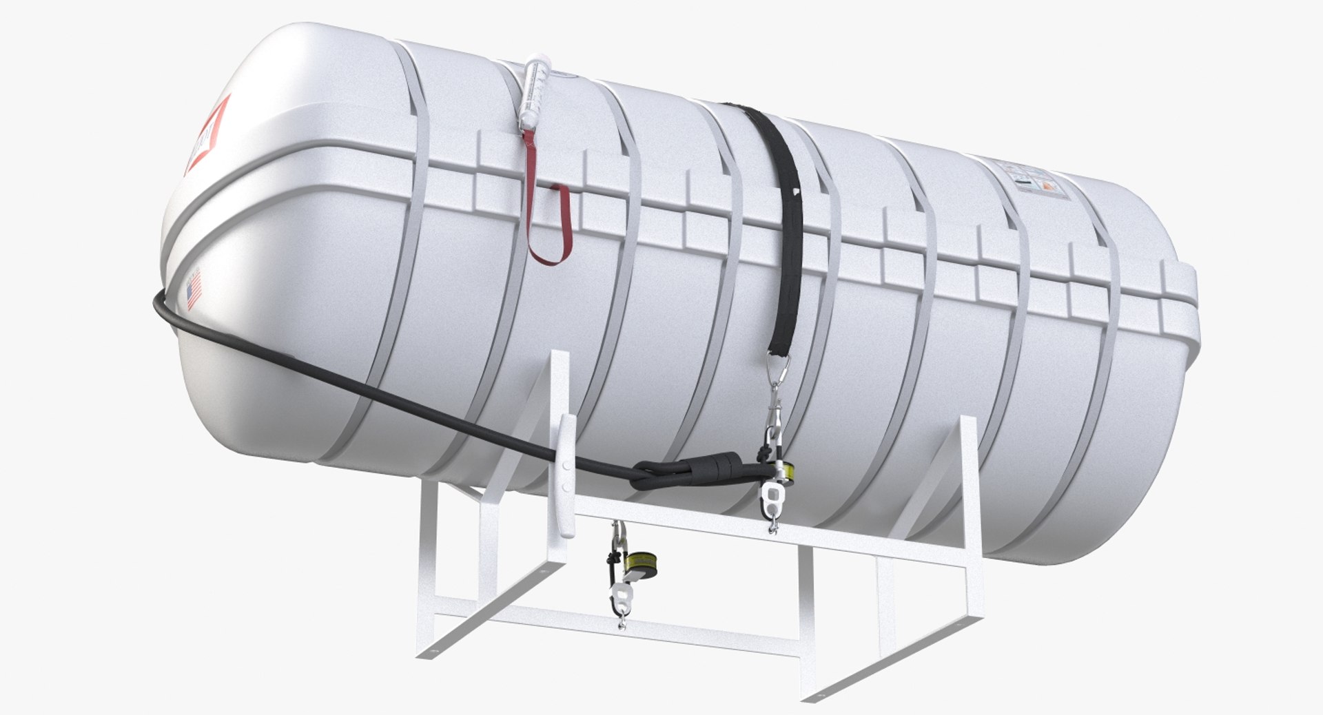 3d Life Raft Container Model