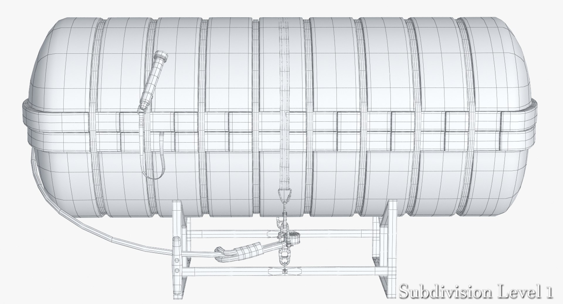 3d Life Raft Container Model