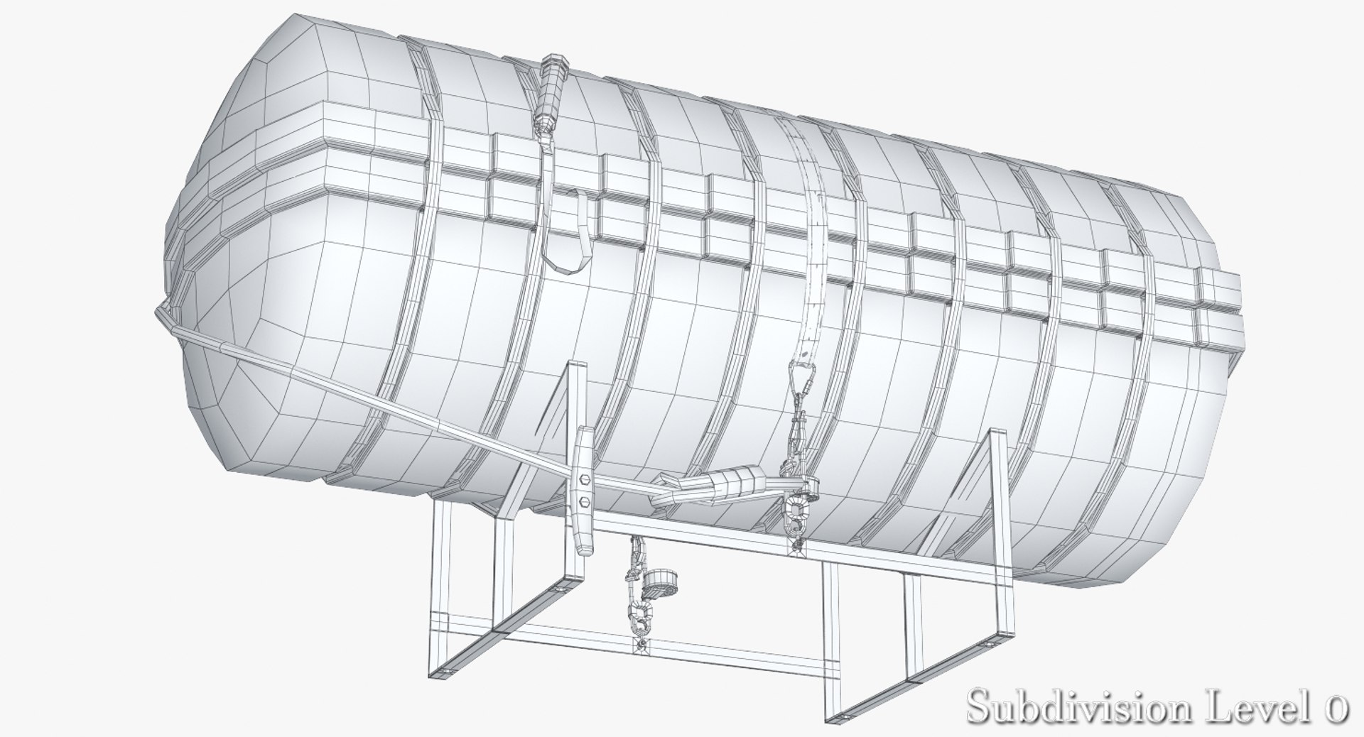 3d Life Raft Container Model