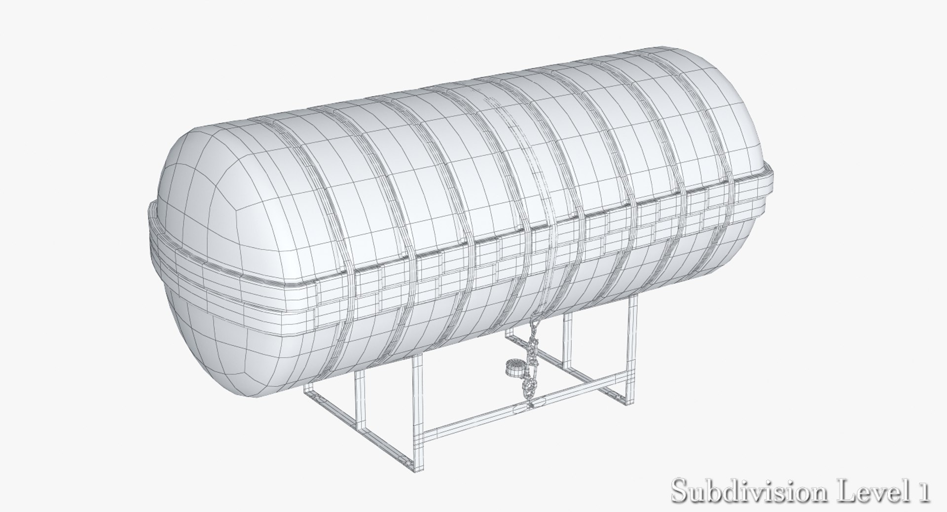 3d Life Raft Container Model