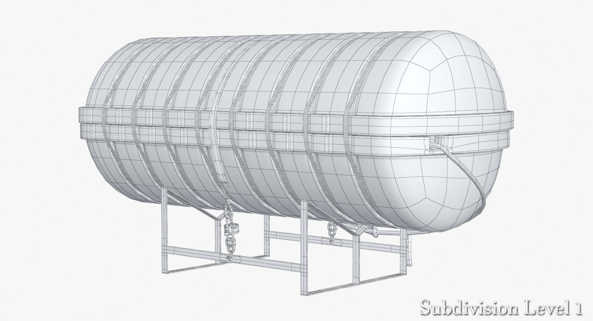 3d Life Raft Container Model