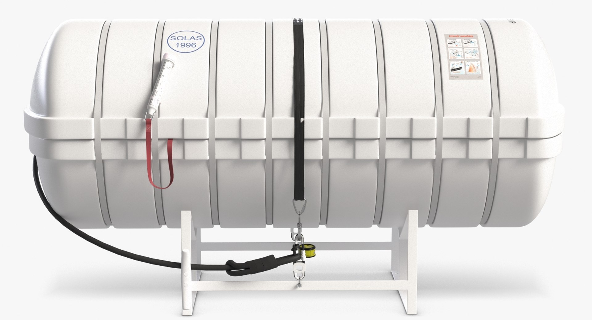 3d Life Raft Container Model