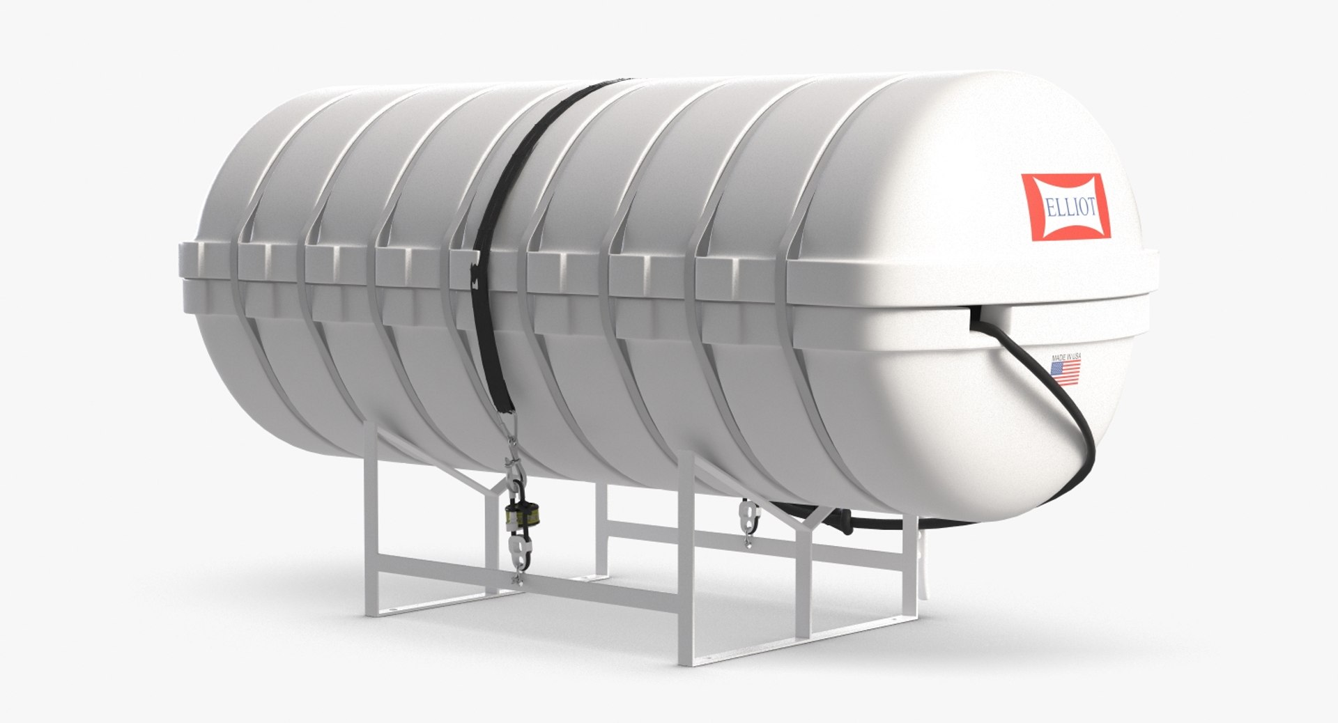 3d Life Raft Container Model