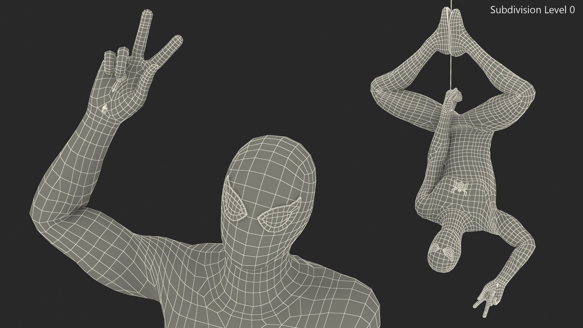 Spider Man Hanging Pose Model - TurboSquid 1792742