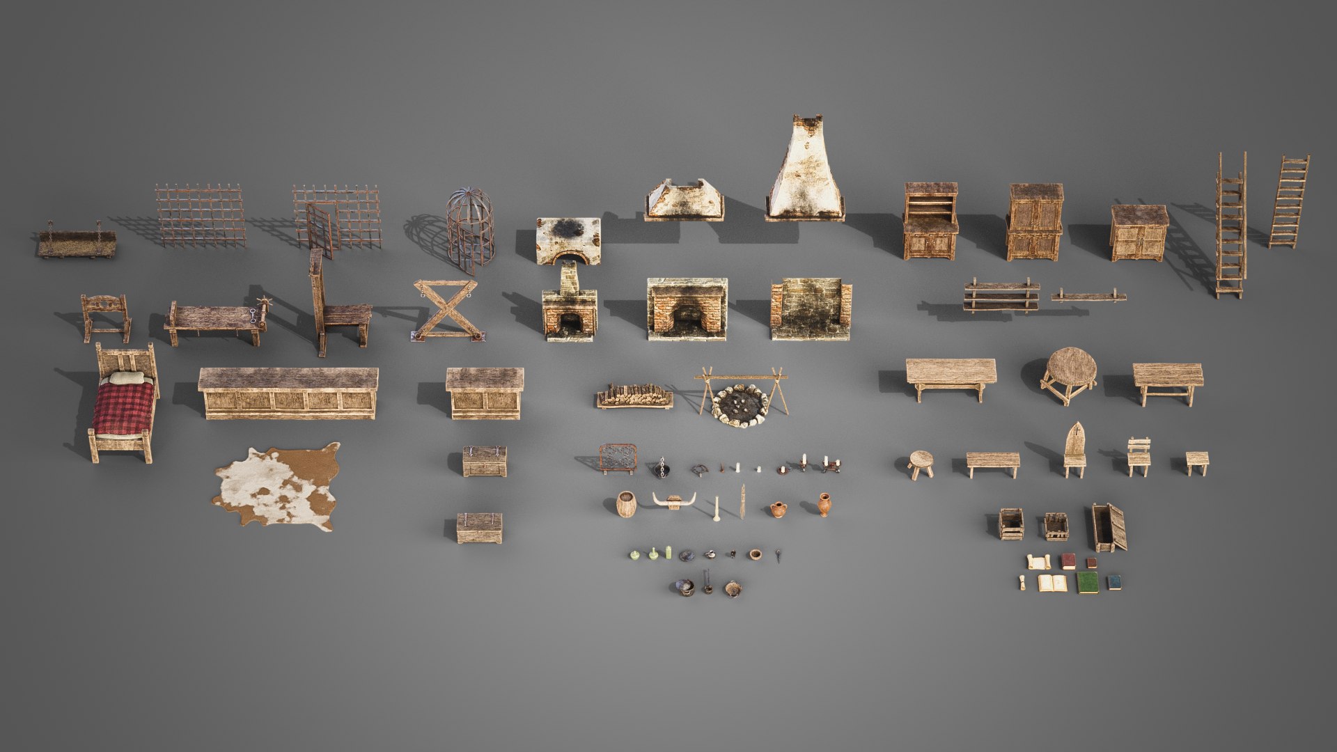 3D Medieval Prop Collection Model - TurboSquid 2019315
