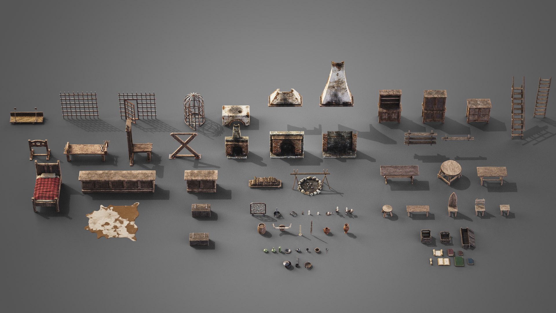 3D Medieval Prop Collection Model - TurboSquid 2019315