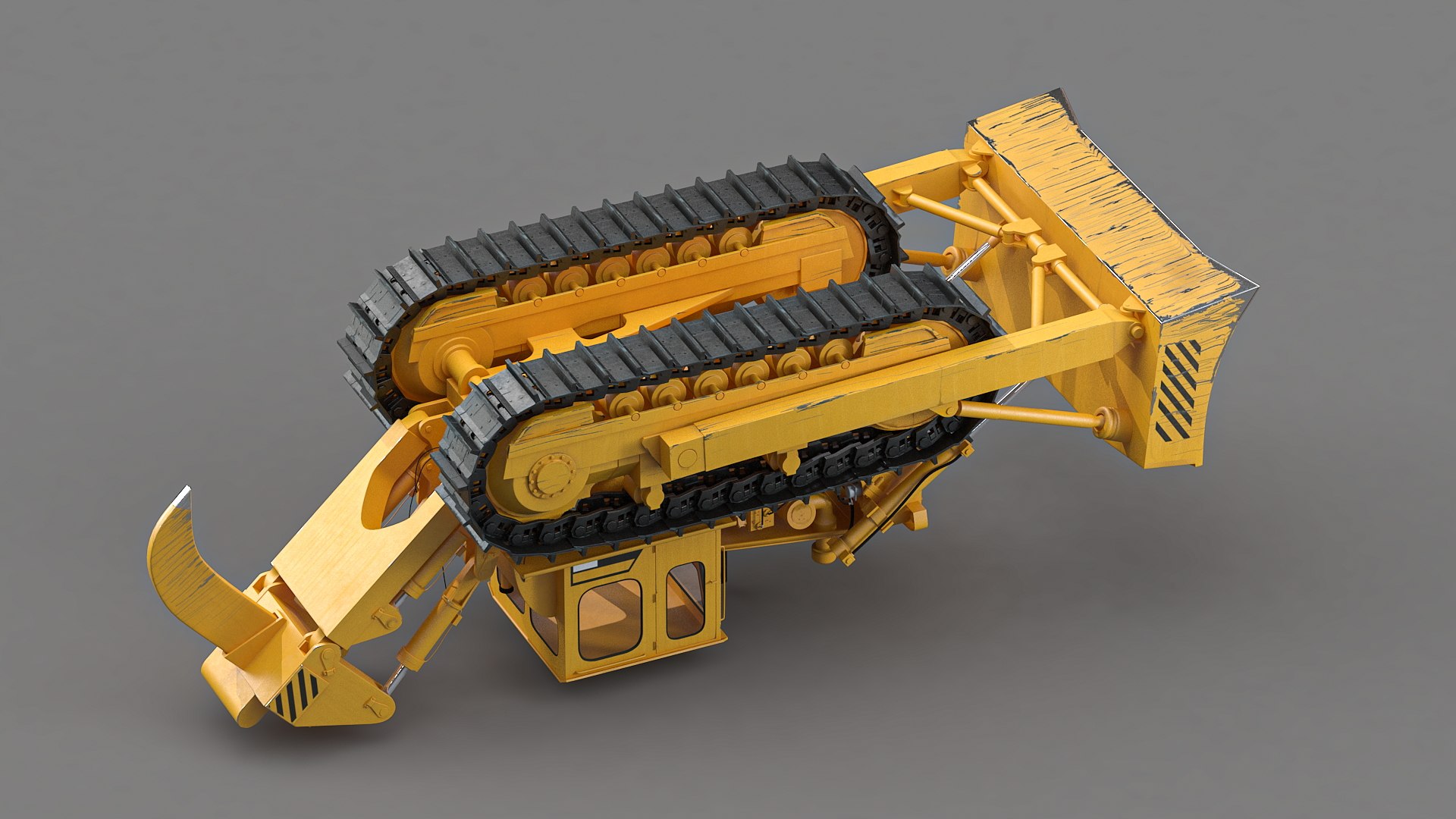 3d model bulldozer dozer