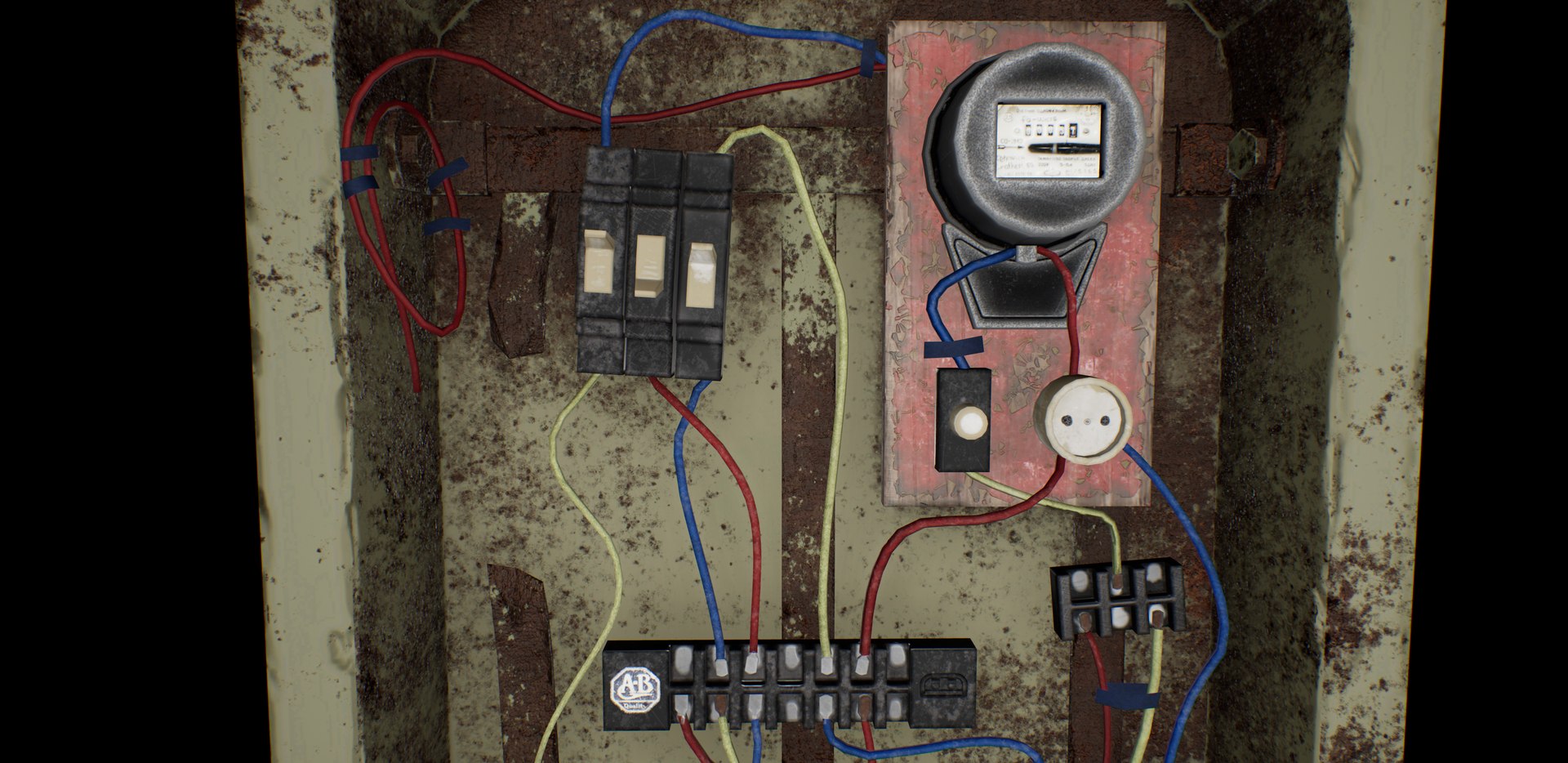 3D Old soviet electrical panel shield - TurboSquid 1790935