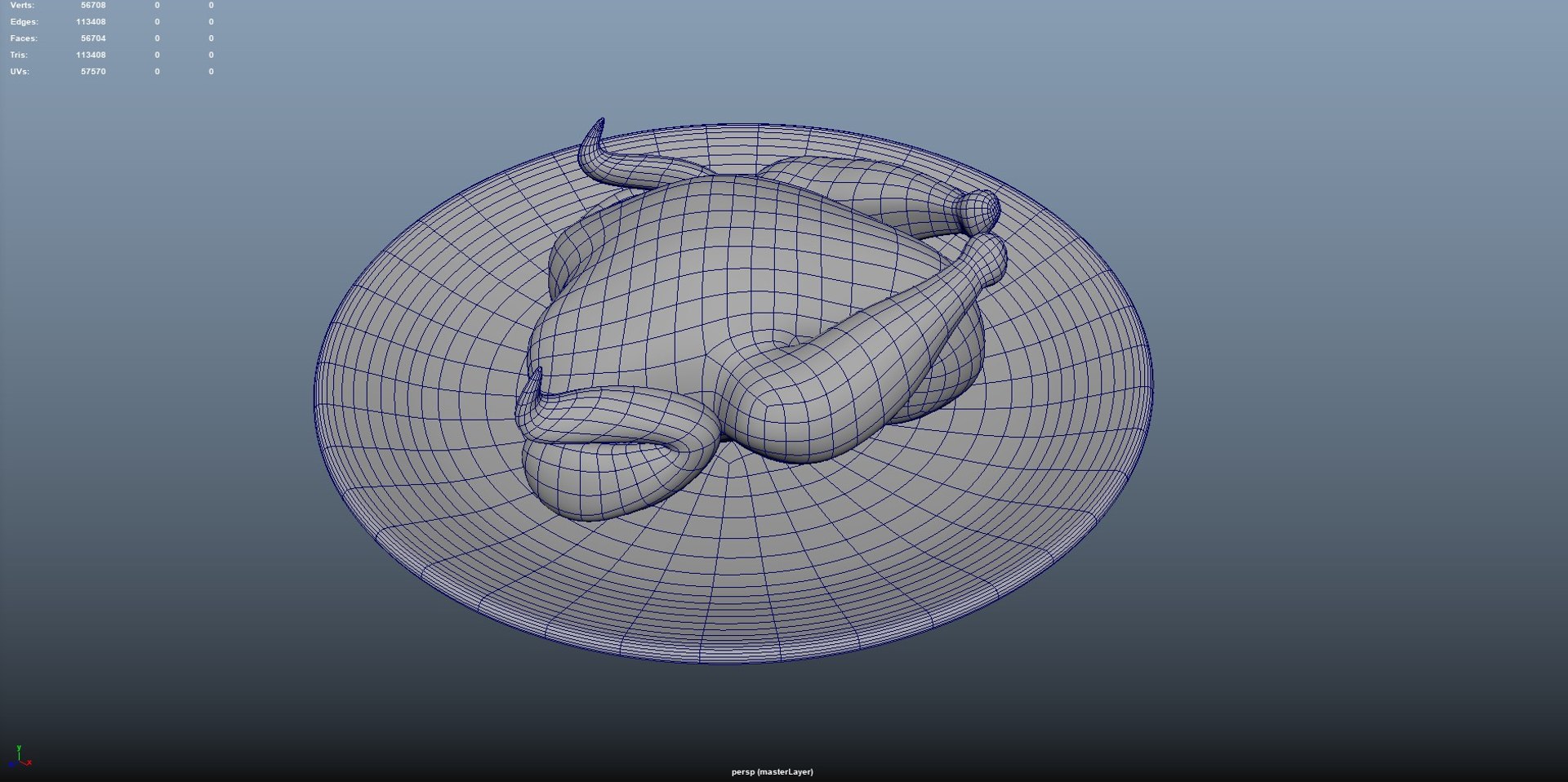 3D Model Grilled Chicken - TurboSquid 2184649