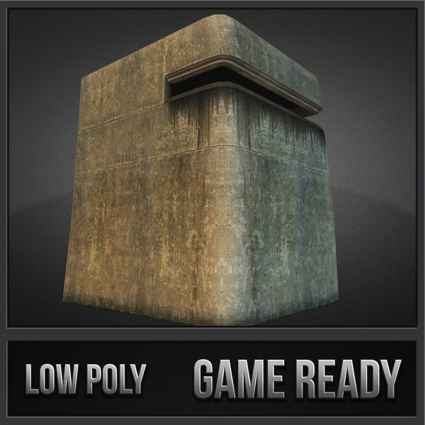 3D concrete bunker 01 pbr - TurboSquid 1369459