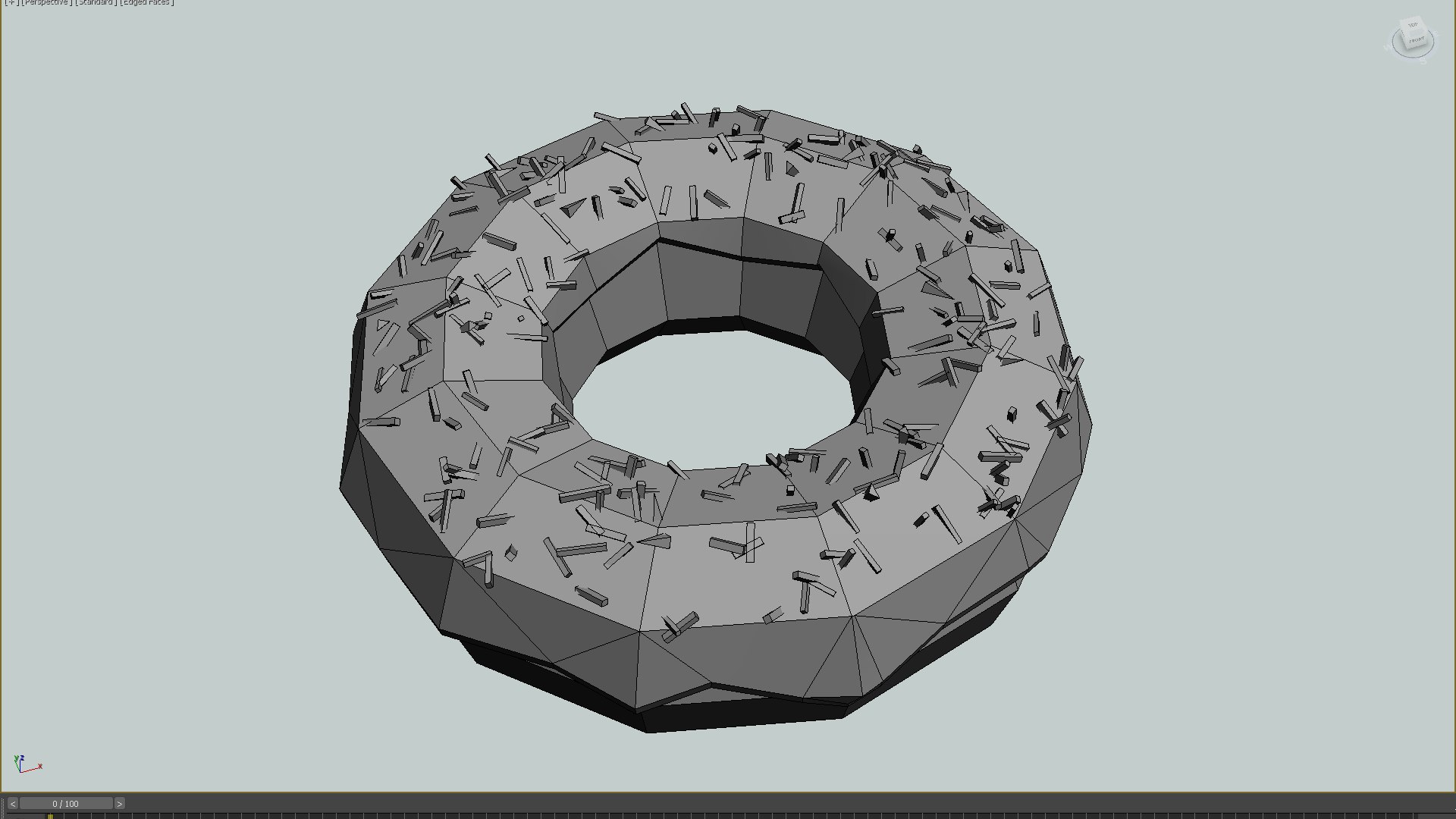 3D Low Poly Cartoon Donut 01 Model - TurboSquid 2030209