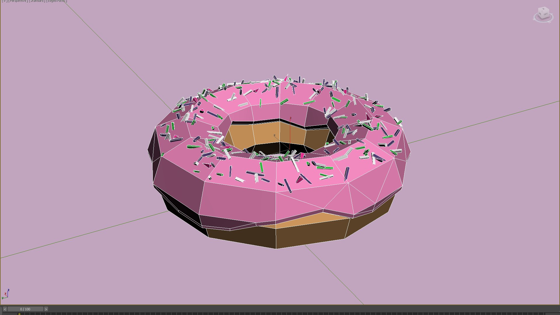 3D Low Poly Cartoon Donut 01 Model - TurboSquid 2030209