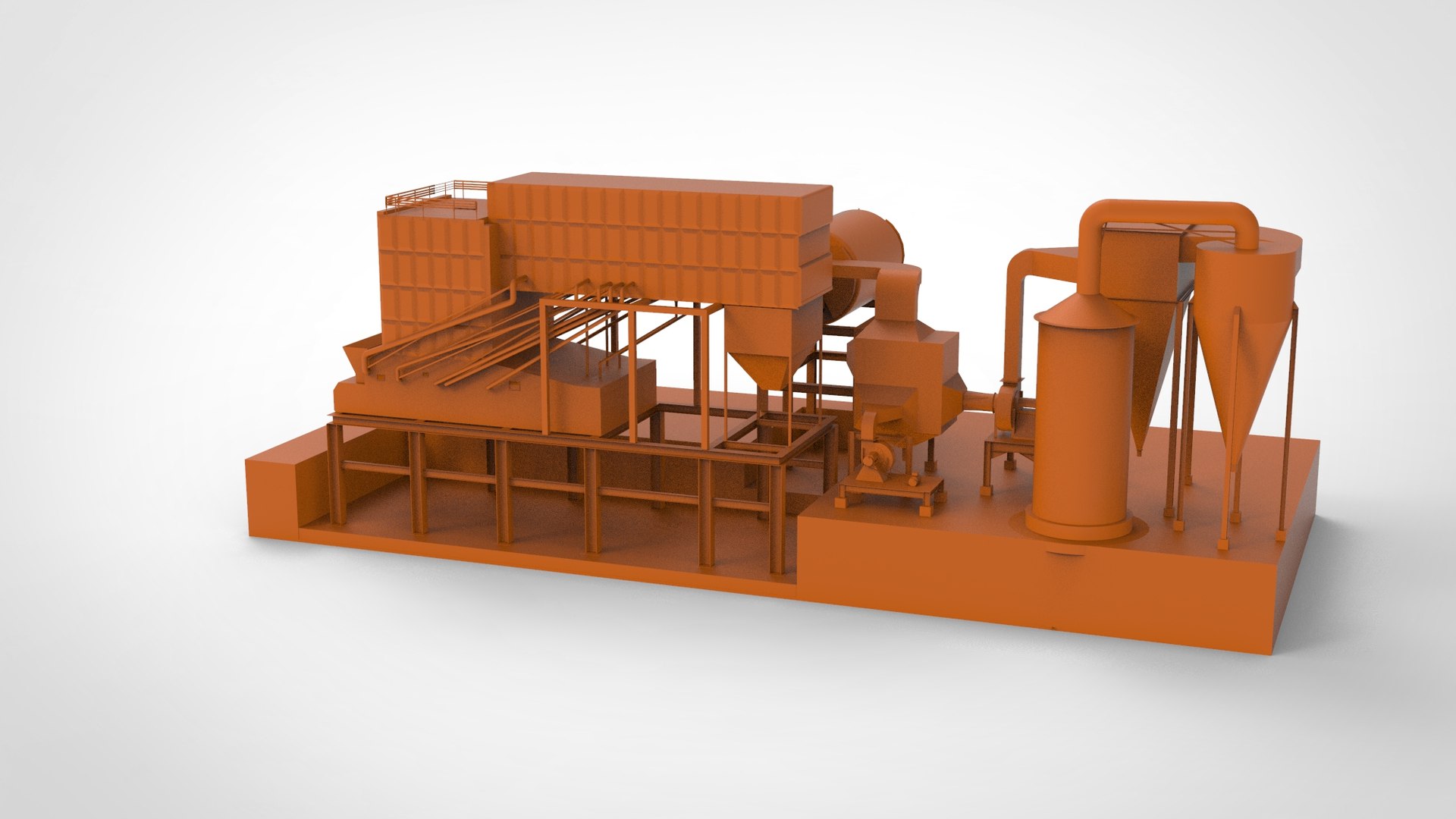 Steam boiler 25t 3D model - TurboSquid 1925855
