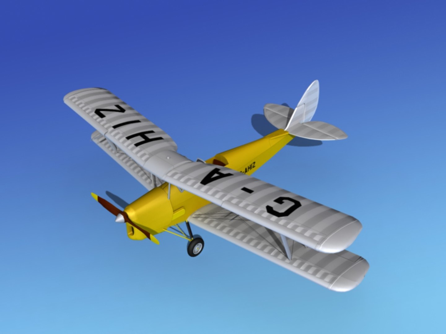 3d Tiger Moth Dehavilland Model