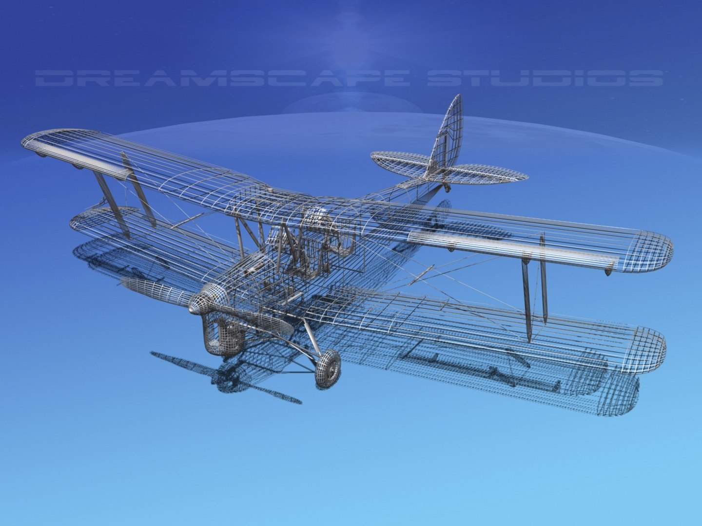 3d Tiger Moth Dehavilland Model