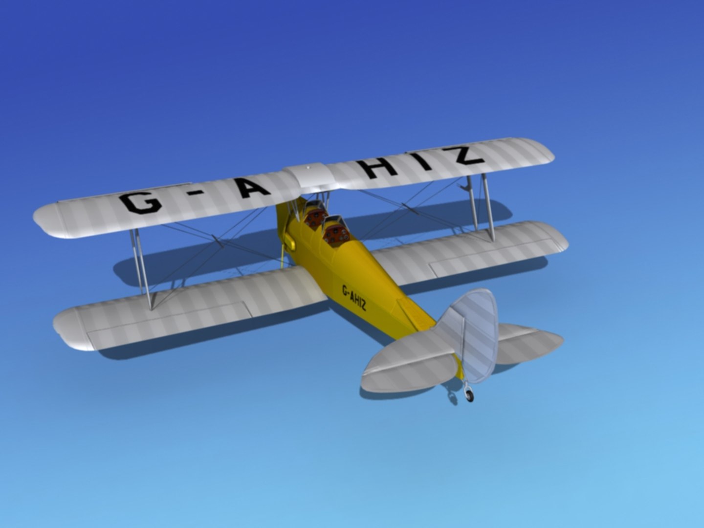 3d Tiger Moth Dehavilland Model