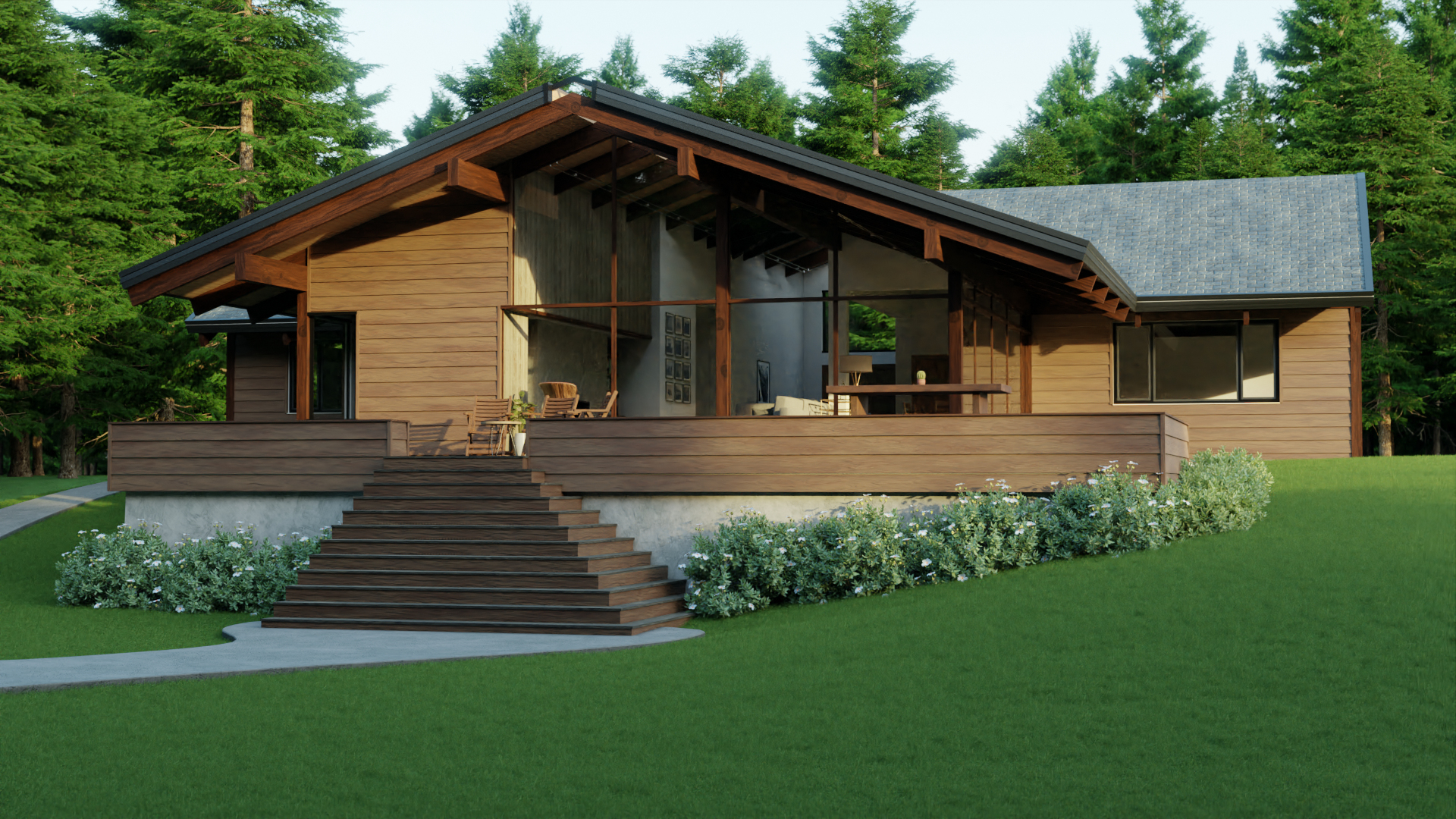 Wooden House In The Forest Model - TurboSquid 2064330