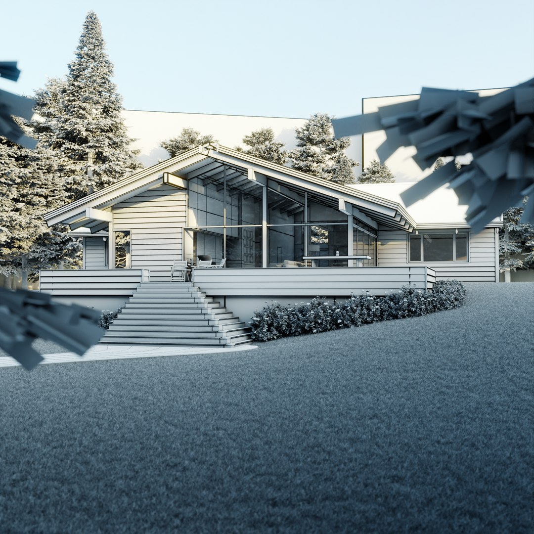 Wooden House In The Forest Model - TurboSquid 2064330