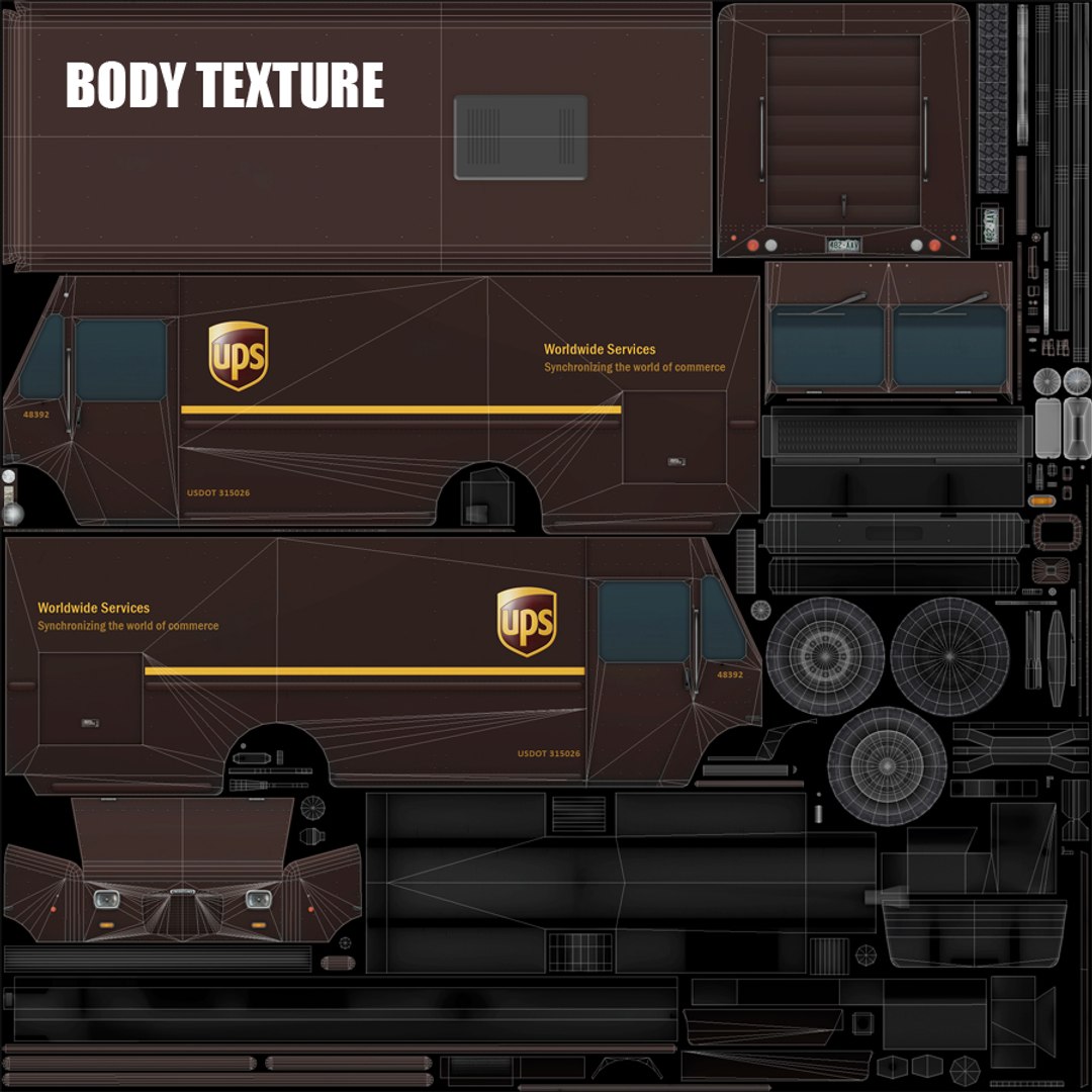 3D Ups Delivery Truck | 1142568 | TurboSquid