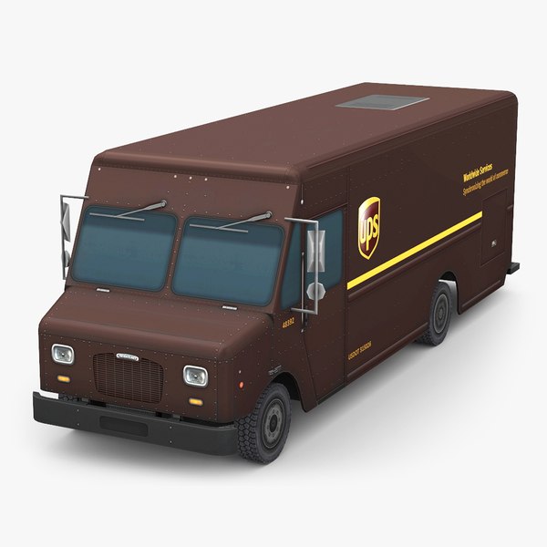 3d Ups Delivery Truck Van Model
