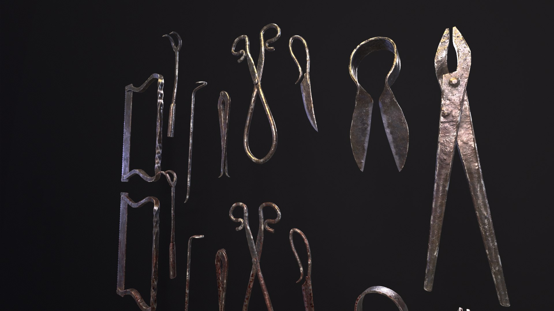 Torture Tools Set 3D Model - TurboSquid 2198266