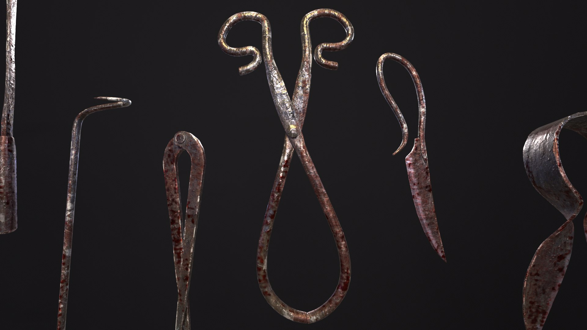 Torture Tools Set 3D Model - TurboSquid 2198266