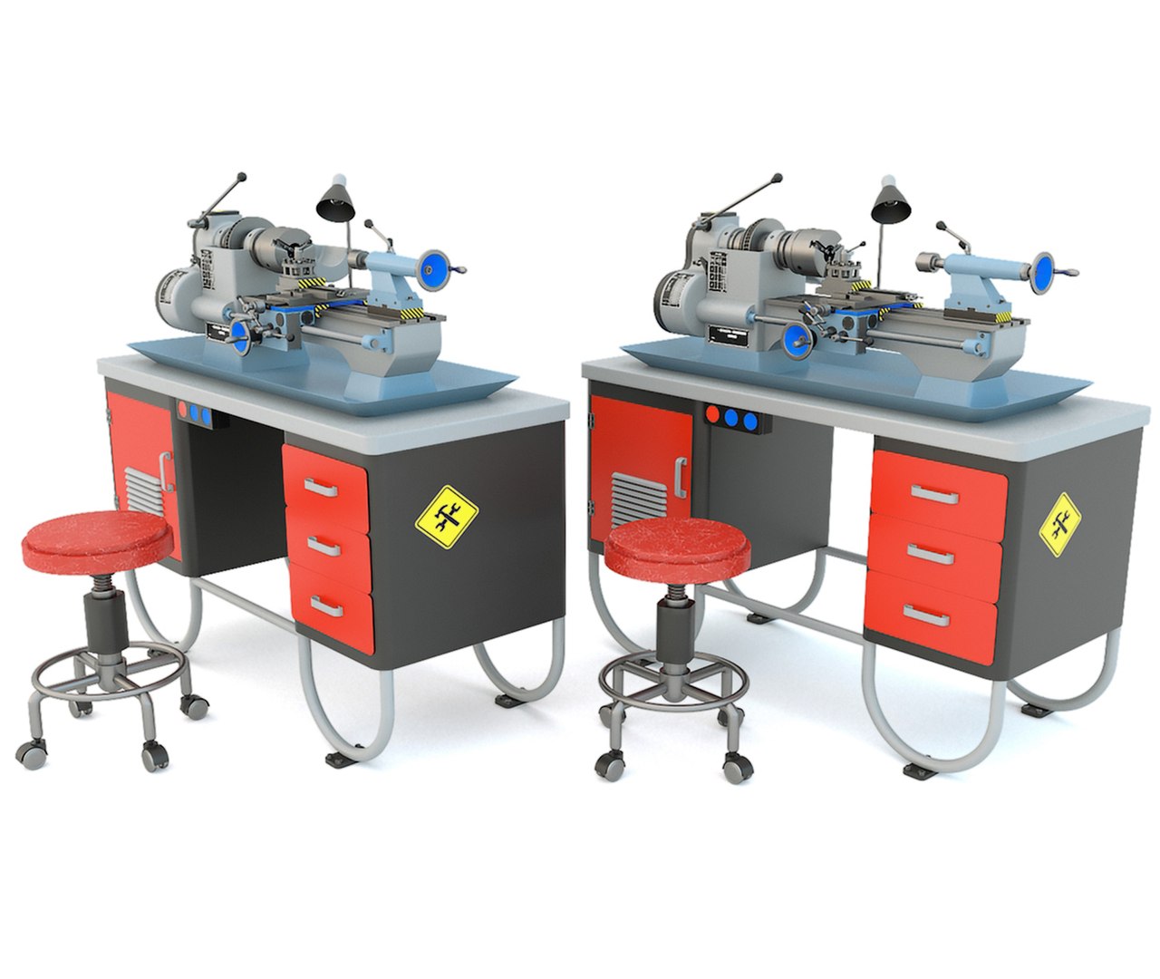 3D MN-80 Industrial Desktop Turning Machine Tool - TurboSquid 1857848