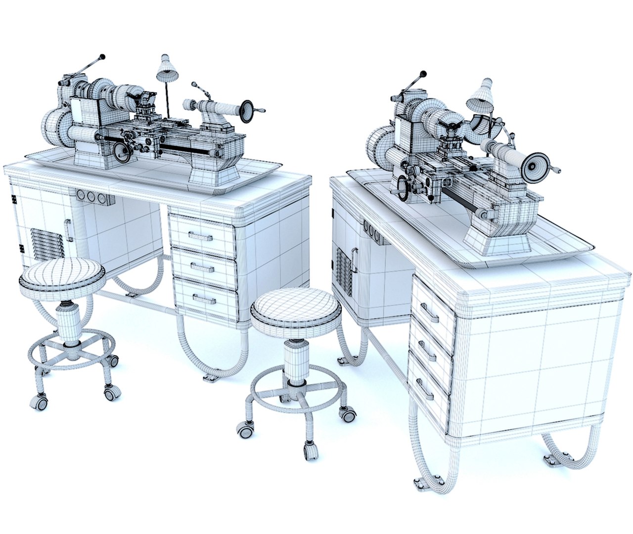3D MN-80 Industrial Desktop Turning Machine Tool - TurboSquid 1857848