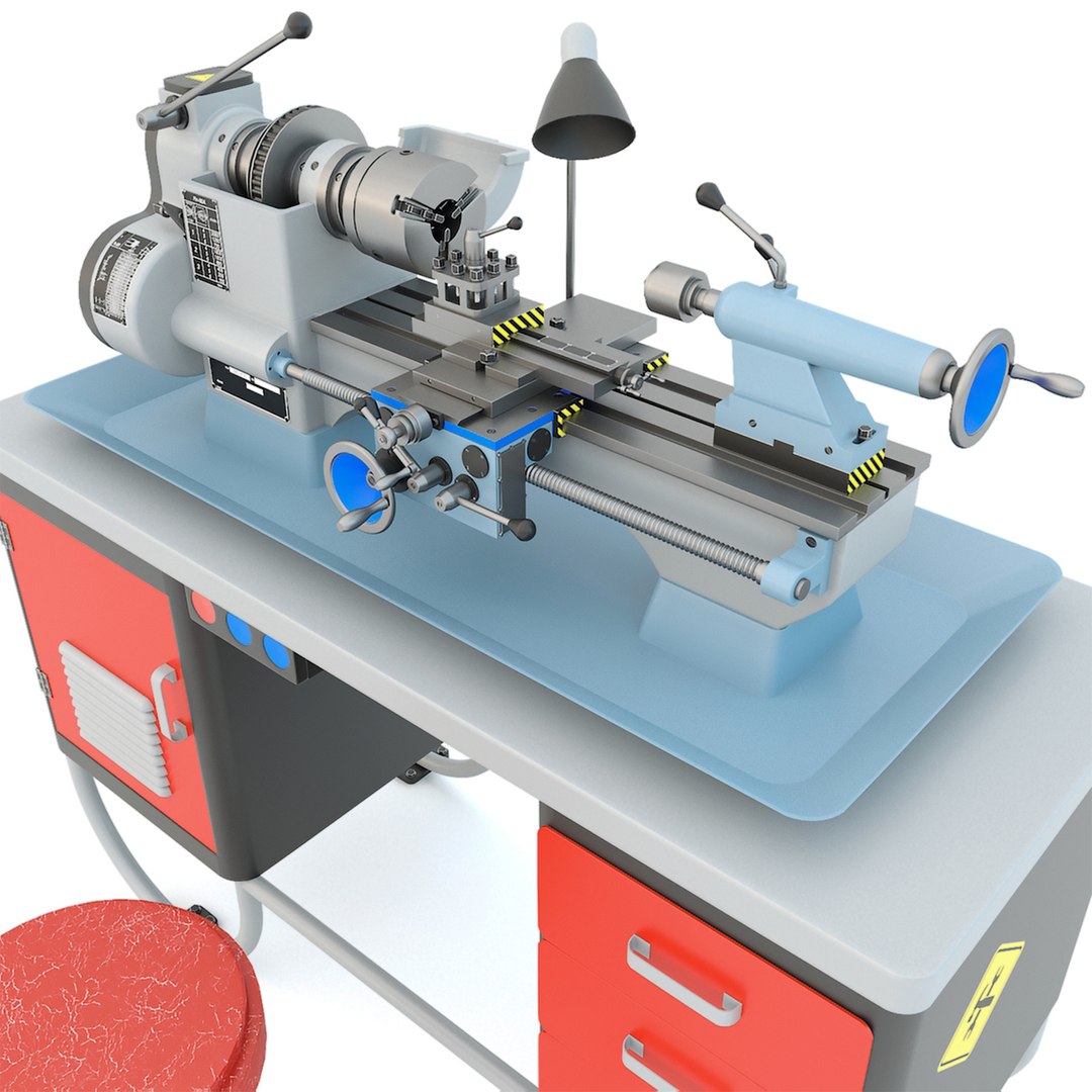 3D MN-80 Industrial Desktop Turning Machine Tool - TurboSquid 1857848