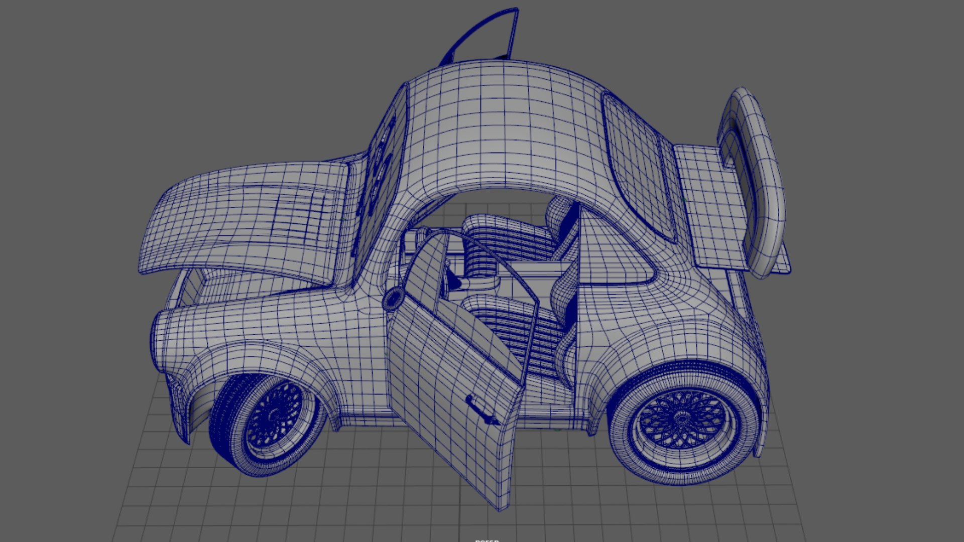 Rigged Cartoon Car 3D Model - TurboSquid 1598306