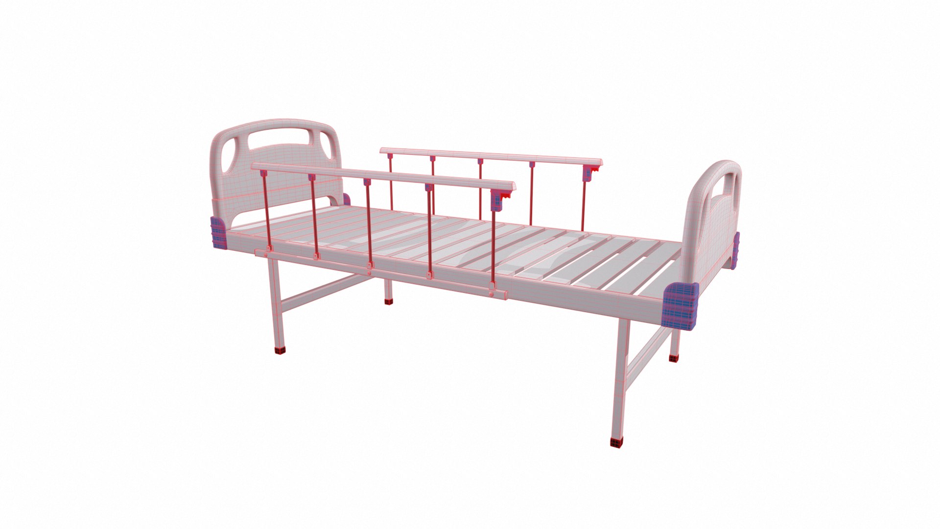 Adjustable Functional Hospital Bed 3D Model - TurboSquid 2319114