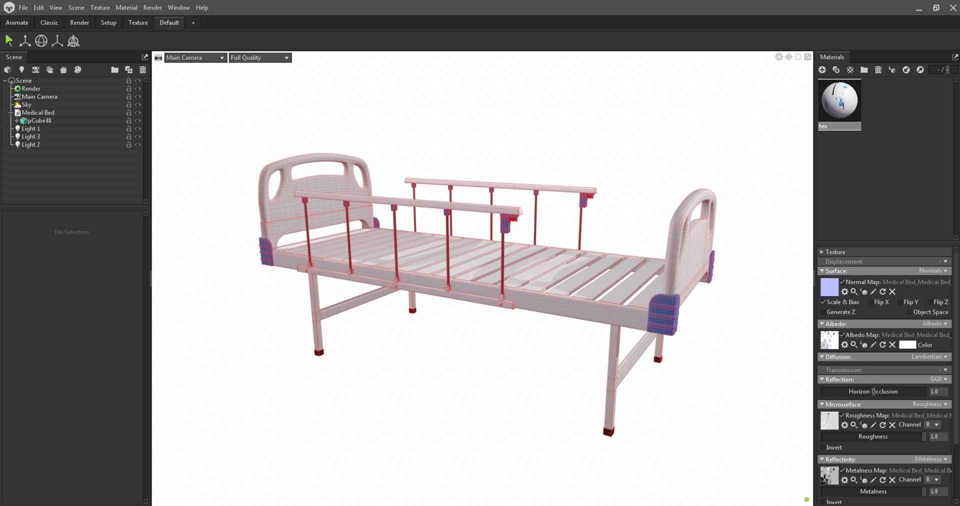 Adjustable Functional Hospital Bed 3D Model - TurboSquid 2319114