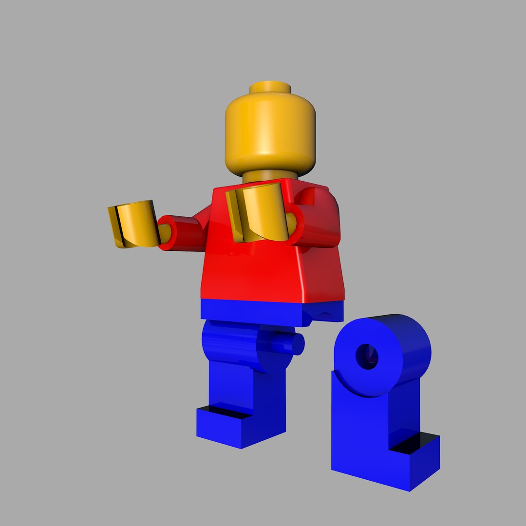 lego minifig 3d c4d