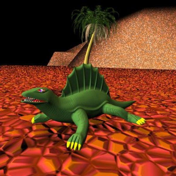 3d dimetrodon