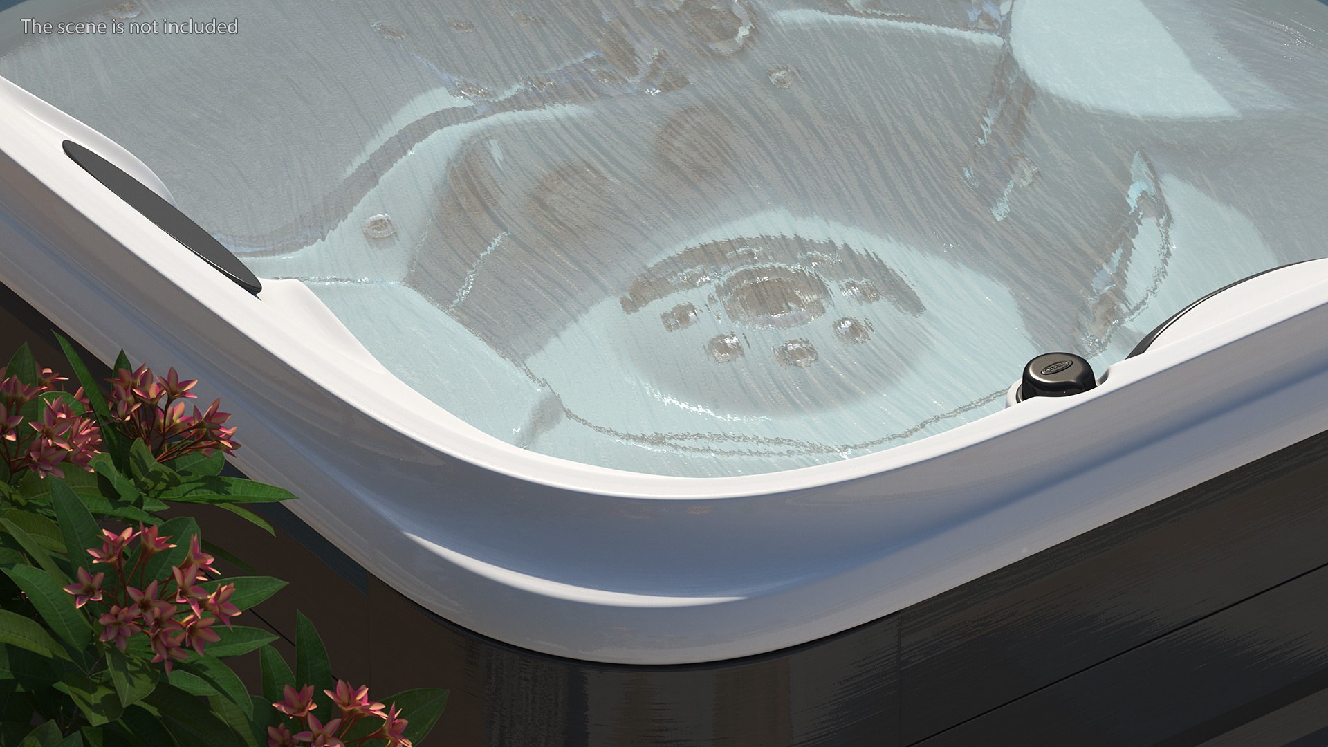 Jacuzzi J475 Spa Hot Tub Ebony With Water Model - TurboSquid 1725812