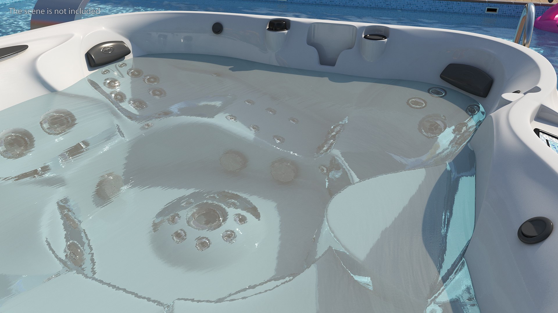 Jacuzzi J475 Spa Hot Tub Ebony With Water Model - TurboSquid 1725812