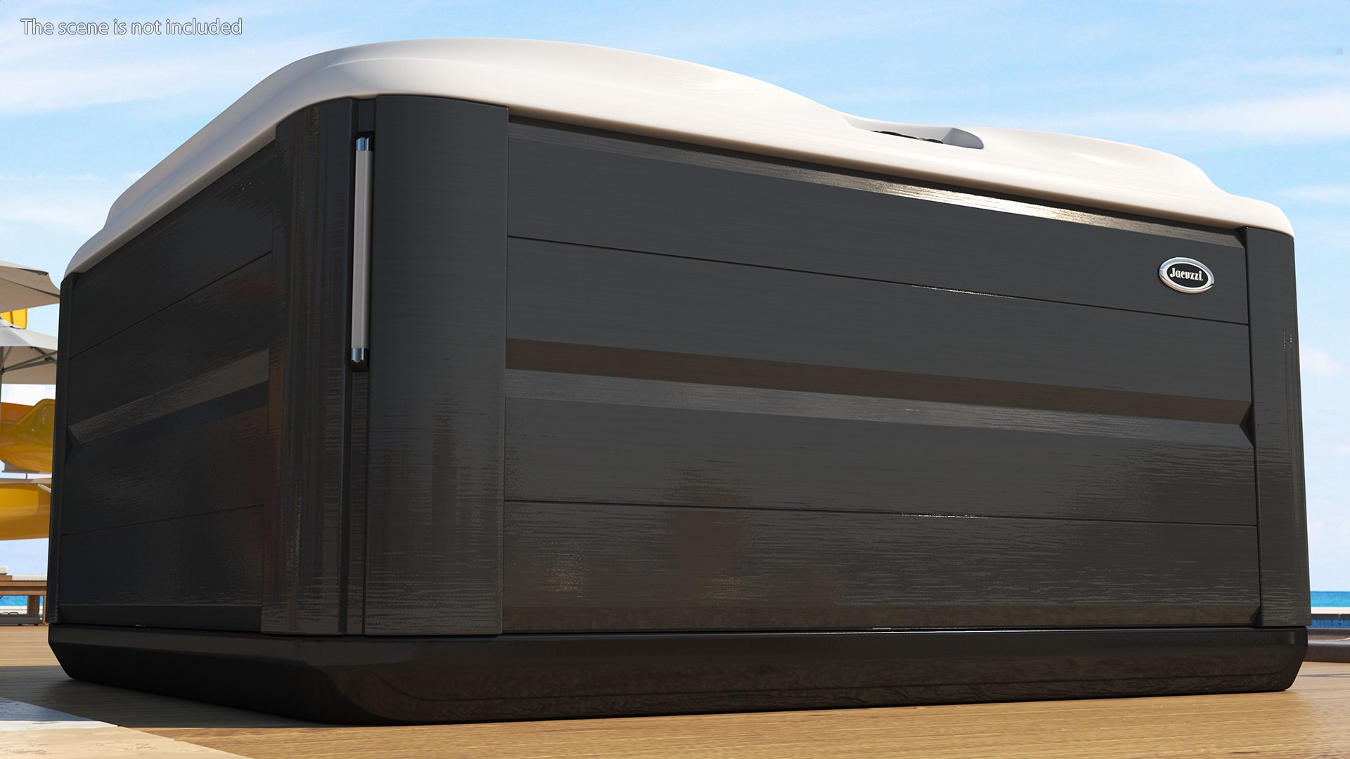 Jacuzzi J475 Spa Hot Tub Ebony With Water Model - TurboSquid 1725812