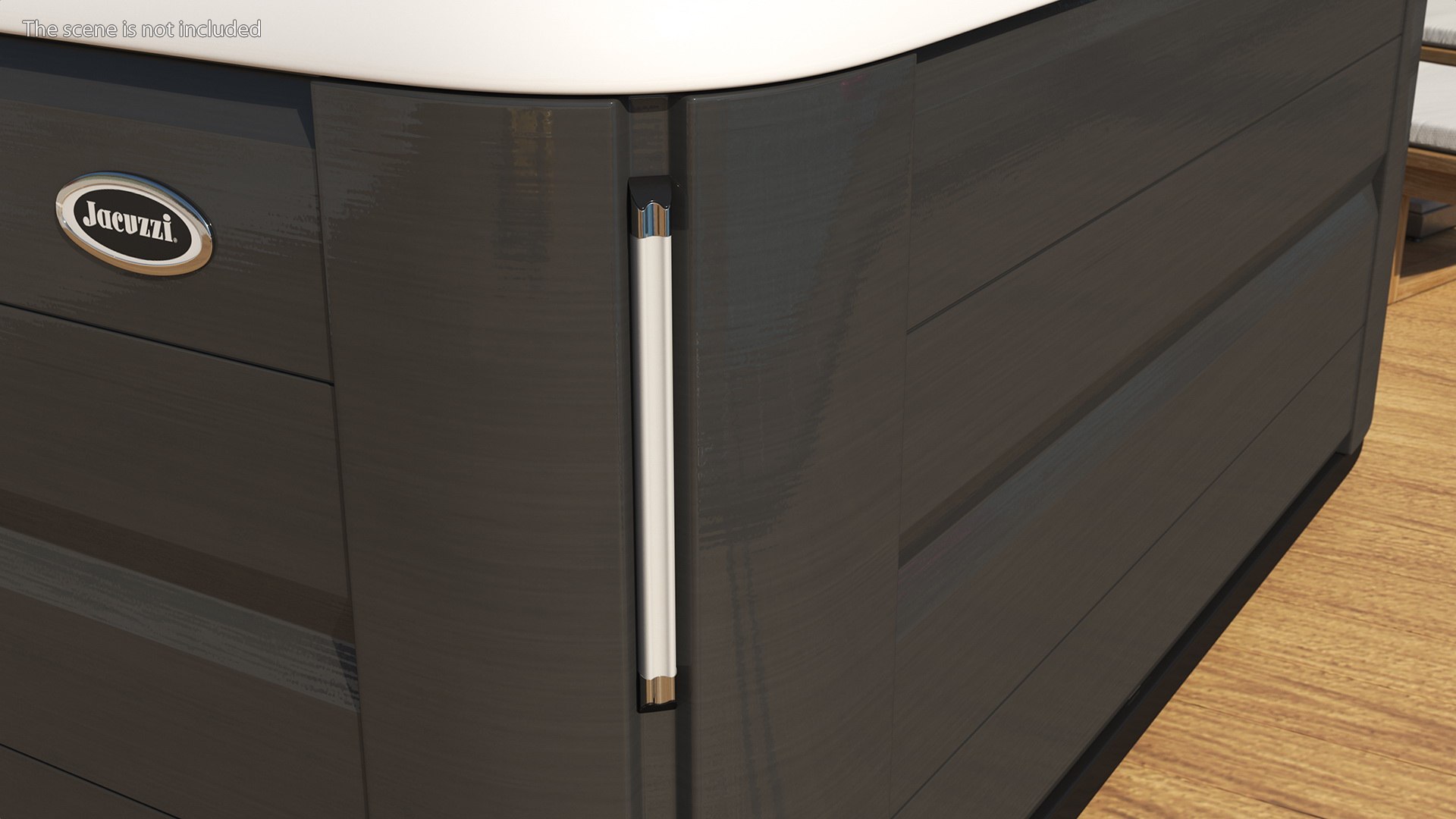 Jacuzzi J475 Spa Hot Tub Ebony With Water Model - TurboSquid 1725812