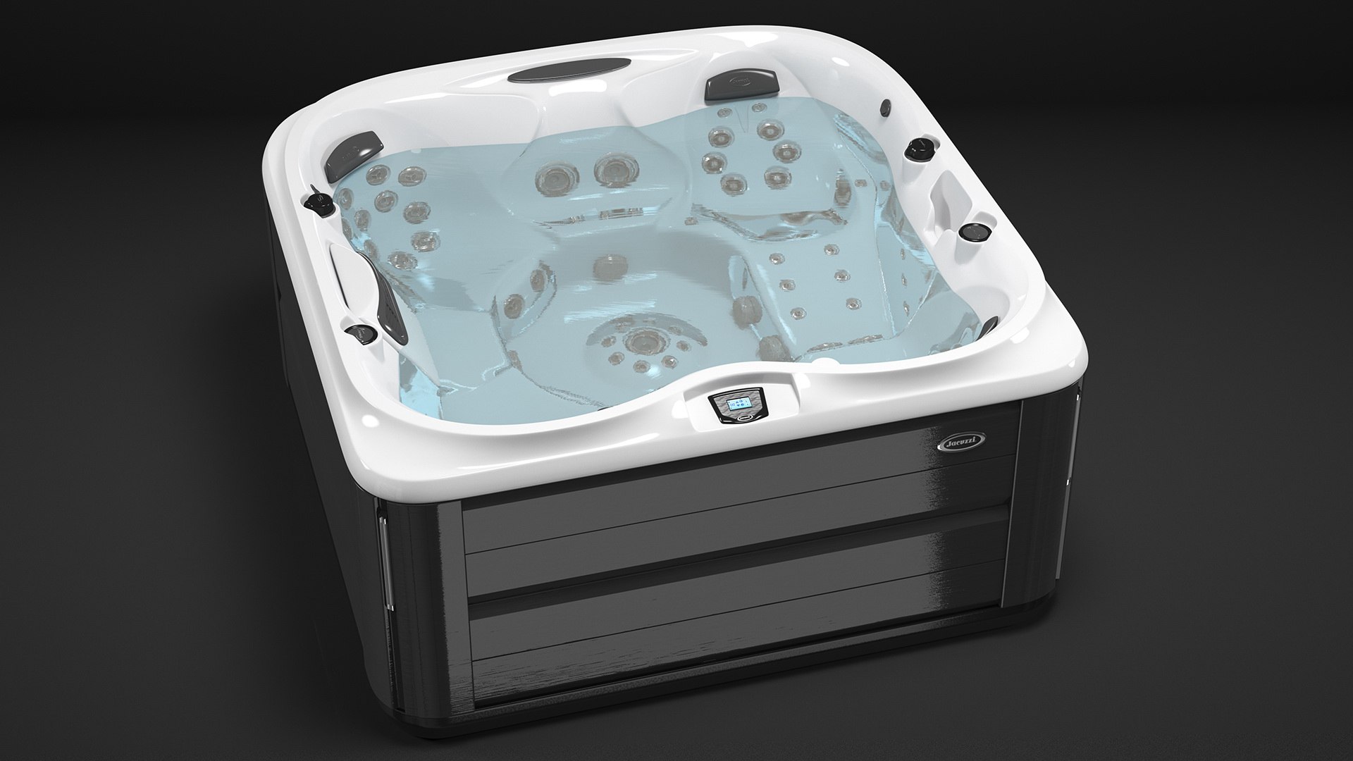 Jacuzzi J475 Spa Hot Tub Ebony With Water Model - TurboSquid 1725812