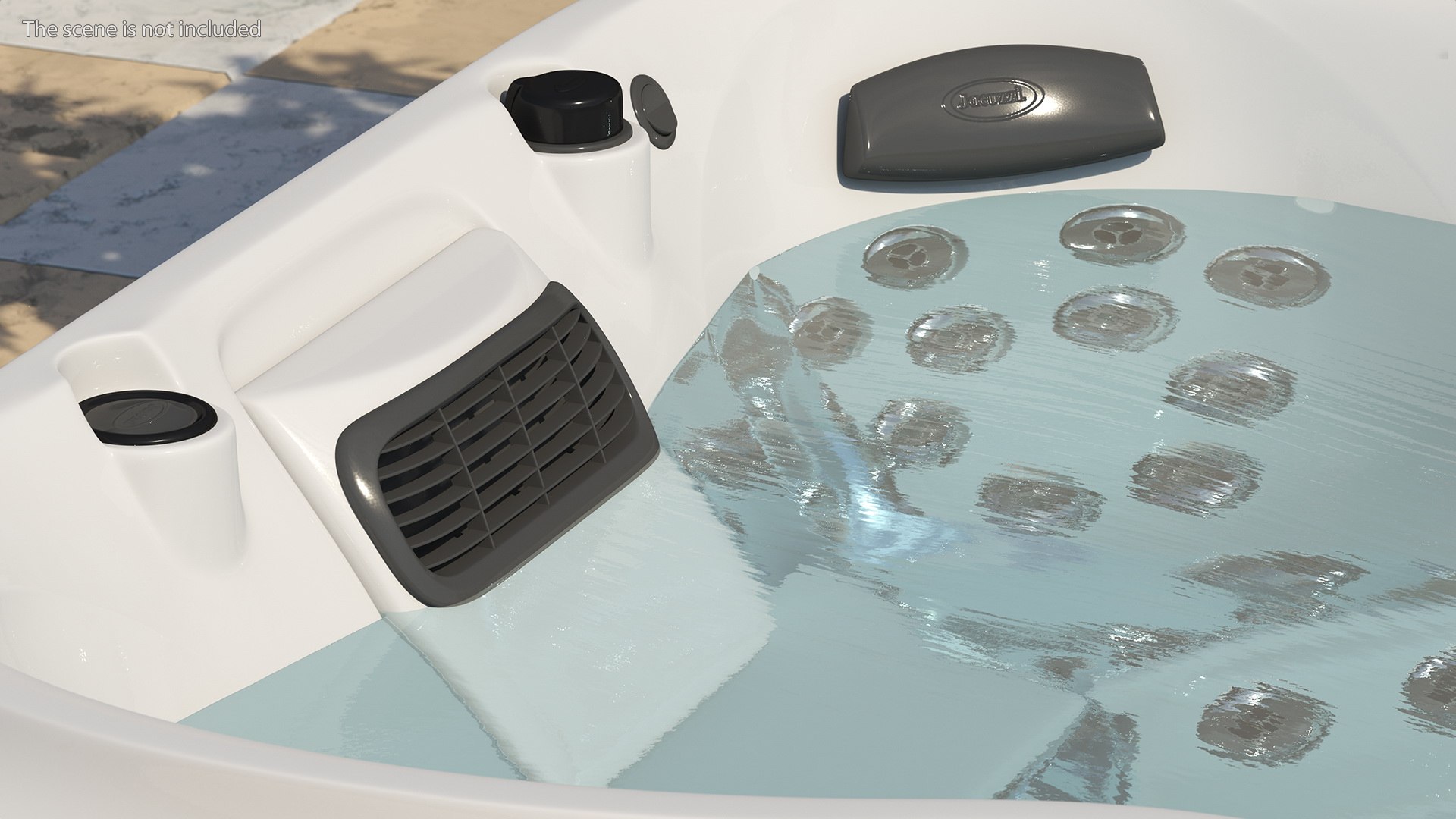 Jacuzzi J475 Spa Hot Tub Ebony With Water Model - TurboSquid 1725812