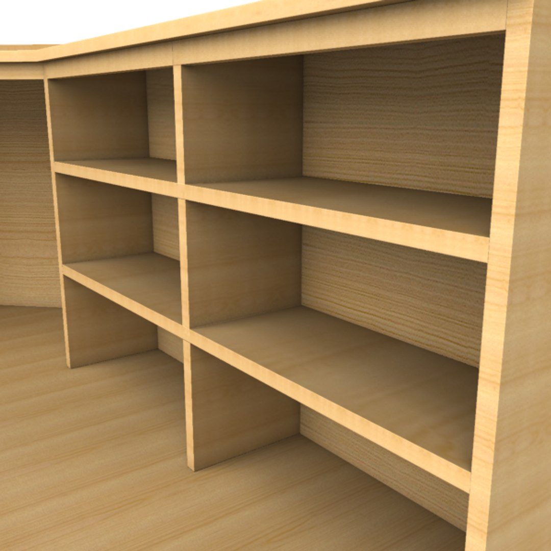 3d model office table corner