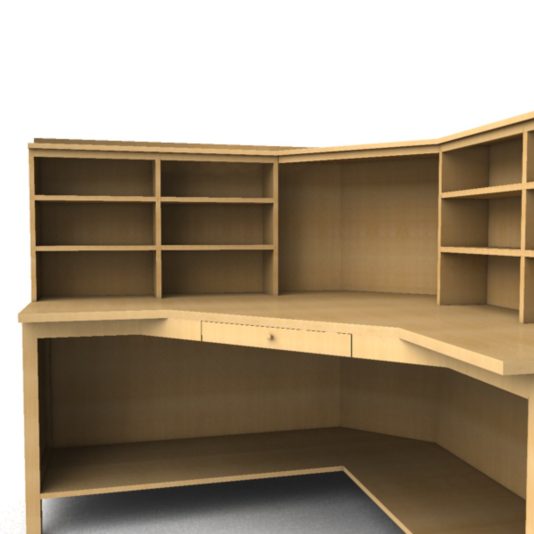 3d model office table corner