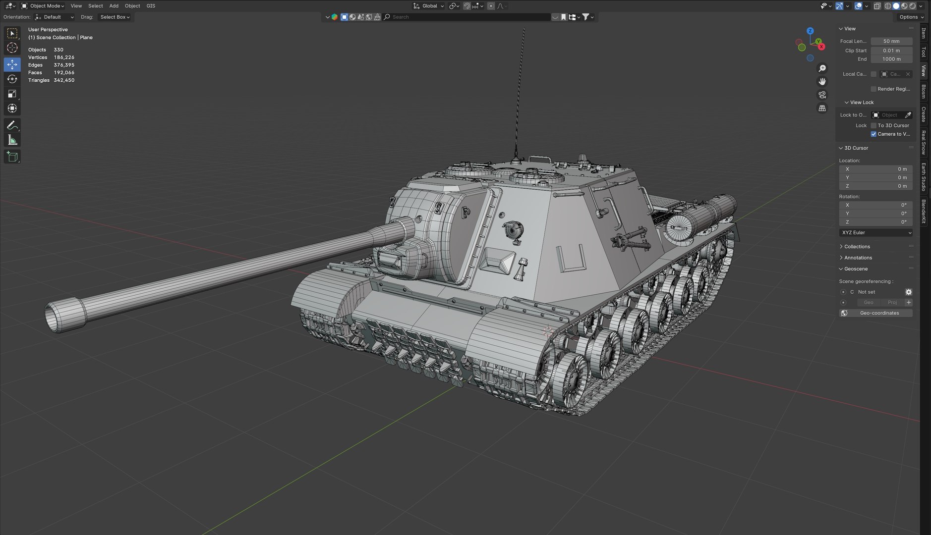 ISU 122 Self Propelled Gun 3D Model - TurboSquid 2331409