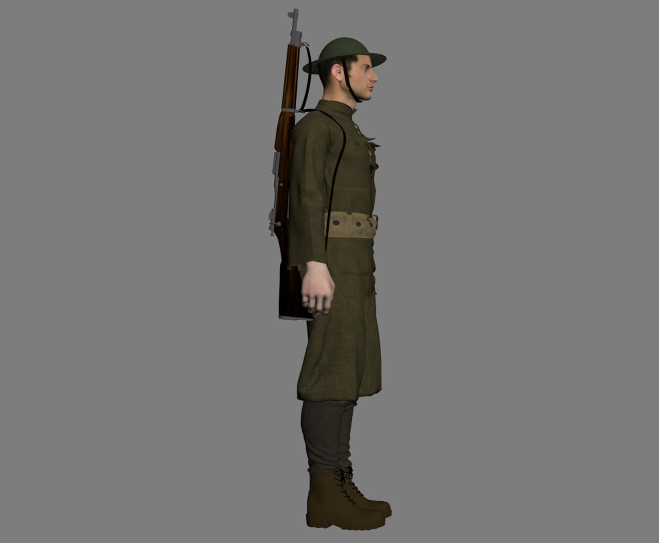 British Soldier Ww1 3d Model